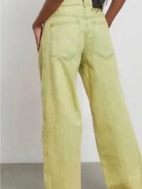 Jeans | Urban Outfitters Bdg Bright Lime Green Baggy Barrel Jeans Sz 26 ...